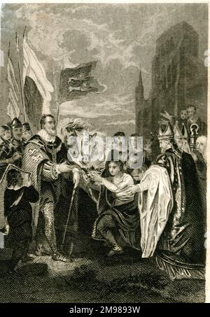 William the Conqueror (1087-1087) at the Battle of Hastings, 1066 Stock ...