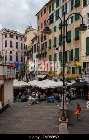 Italy Liguria Genoa Alleys Bar in Via di Canneto Il Lungo Stock Photo ...
