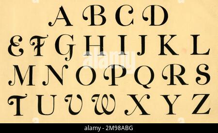Roman alphabet, upper case A-Z Stock Photo - Alamy