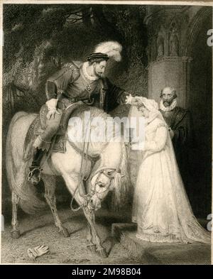 King Henri IV and Gabrielle d'Estrees by Fleury Richard 1777-1852 ...