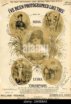 Music cover, I've Been Photographed Like This! Sung by Lydia Thompson ...