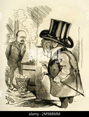 Cartoon of Ambrose Maynard, theatrical agent, depicted as a parody of ...