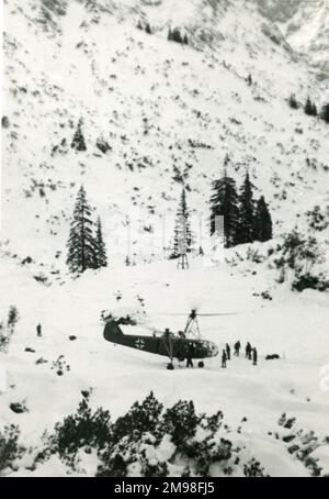 Focke Achgelis Fa223 Drache (Dragon) during mountain tests in 1944 ...