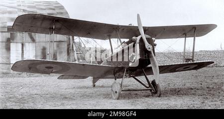 Damaged SE5 biplane belonging to RFC No. 1 Squadron, seen here on the ...