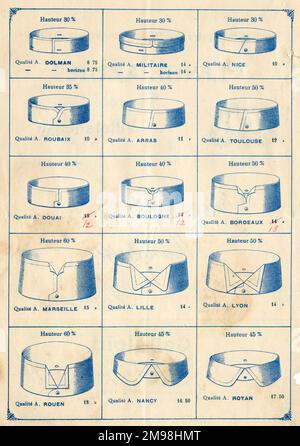 Men's celluloid detachable collars Stock Photo - Alamy