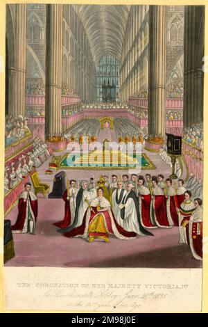 The Coronation of Queen Victoria in Westminster Abbey, 28 June 1838 ...
