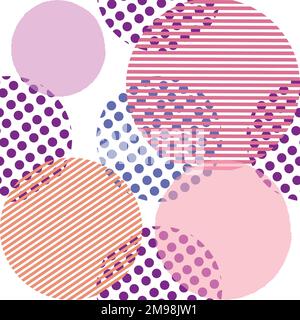 circle round shape purple pantone seamless pattern, shiny sphere ...