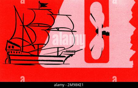 Illustration in The World's Wonder Ships -- standard design of anchor ...