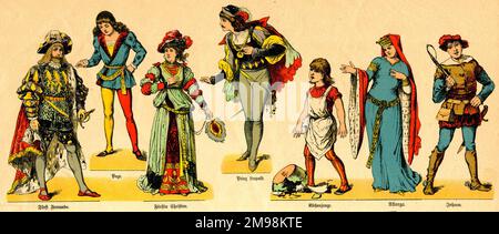German Sleeping Beauty pantomime characters Stock Photo - Alamy