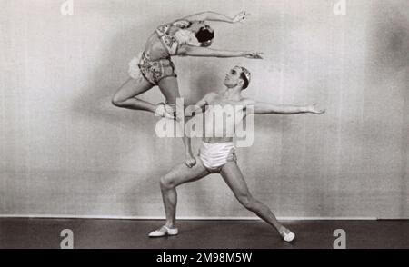 Dance, Ballet - two dancers demonstrating lifts and poses Stock Photo ...