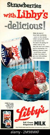 Advertisement, Libby's Full Cream Evaporated Milk -- so rich it whips ...