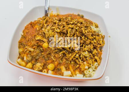 Bowl of the Egyptian national dish koshari Stock Photo - Alamy