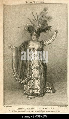 Sarah Liston as Queen Dollalolla in Henry Fielding's play, Tom Thumb ...