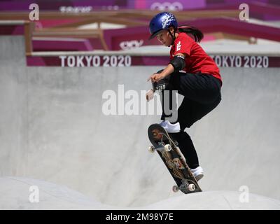Sakura Yosozumi of Japan competes in the quarter finals of the women's ...