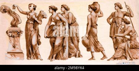 Transfer of classical frieze. (2 of 3 Stock Photo - Alamy