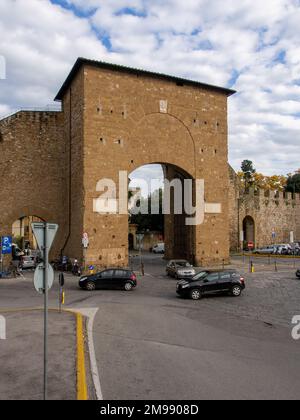 Porta Romana, the old access gate in the historic town of Recanati ...