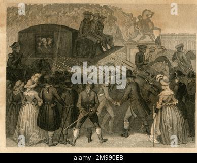 French Revolution. Return of the royal family to Paris after the failed ...