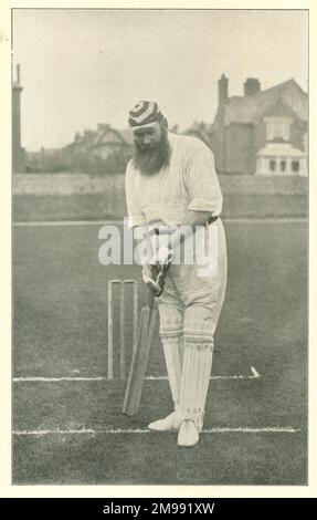 W G Grace, legendary cricketer, batting Stock Photo - Alamy