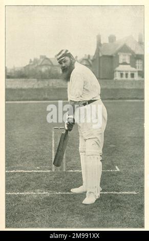 W G Grace, legendary cricketer, batting Stock Photo - Alamy