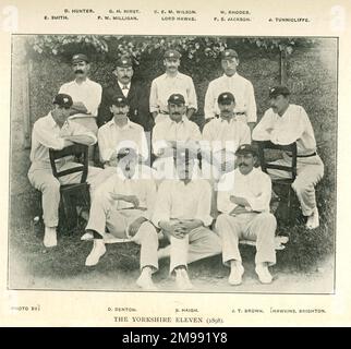 Yorkshire Cricket Team 1890s Stock Photo - Alamy