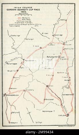 Early Motor Car Racing - The Gordon-Bennett Trophy Stock Photo - Alamy