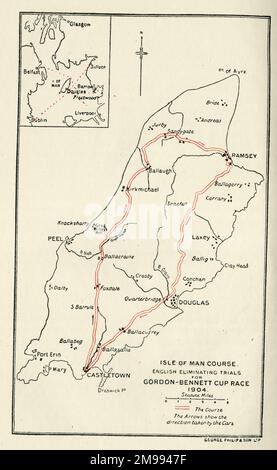 Early Motor Car Racing - The Gordon-Bennett Trophy Stock Photo - Alamy