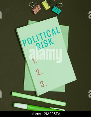 Writing displaying text Political Risk. Conceptual photo communications ...