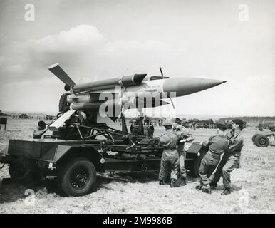 English Electric Thunderbird surface-to-air guided missile system, March 1958 Stock Photo - Alamy