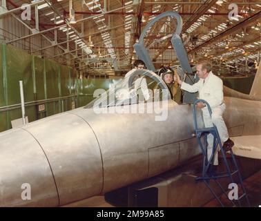 Mockup of the British Aerospace P103 advanced combat aircraft, c1980 ...