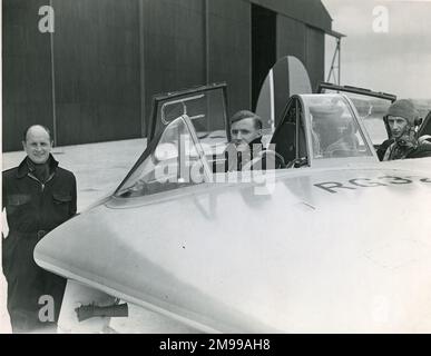 Sqn Ldr Eric George Franklin, OBE, DFC, AFC, Chief Test Pilot Armstrong ...
