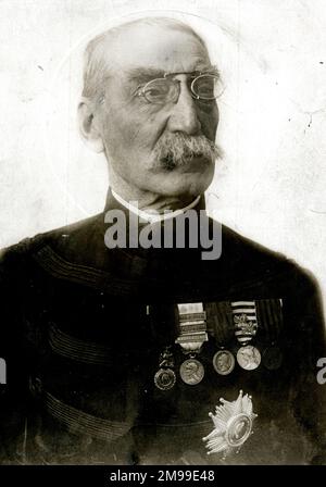 General Joseph Gallieni (1849-1916) French army officer, trained at the ...
