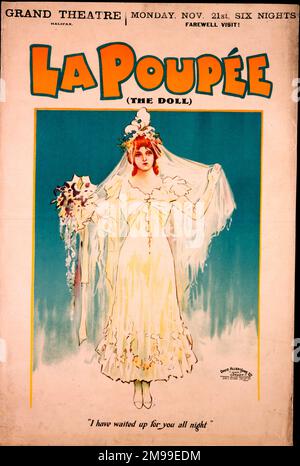 Poster, La Poupee (The Doll), a comic opera Stock Photo - Alamy