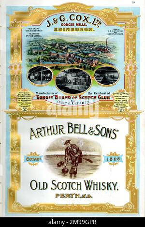 Advert for Arthur Bell & Sons, Old Scotch Whisky, Perth, Scotland, with ...