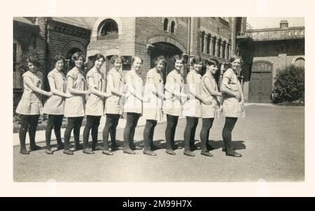 SCHOOLGIRLS IN GYMSLIPS Stock Photo - Alamy