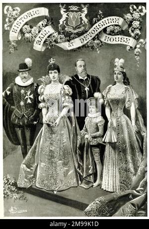 Historic Fancy Dress Ball at Devonshire House, London - Lady Rothschild ...