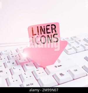 Handwriting text Liner Icons. Business idea use to improve visual ...