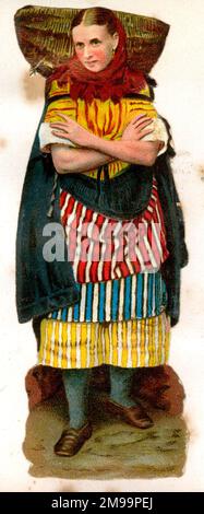 Victorian Scrap, Scottish Fishwife Stock Photo - Alamy