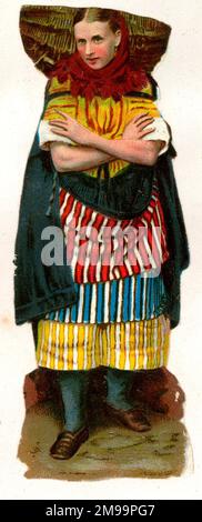 Victorian Scrap, Scottish Fishwife Stock Photo - Alamy