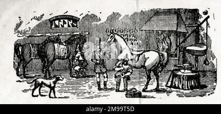 Farrier's invoice, Owen Coles, Shoeing and General Smith, Silverstone ...