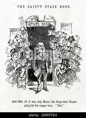 Cartoon, The Gaiety Theatre Stage Door - The little door down stairs ...