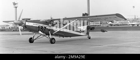 Pilatus PC-6-A Turbo-Porter HB-FBG at a Paris Air Show ca 1964. The ...