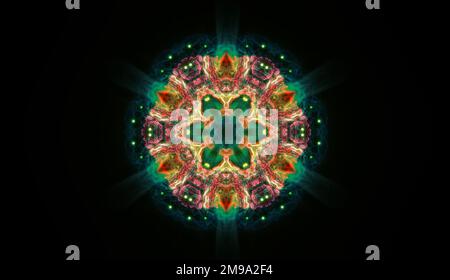 3D rendering of a futuristic background with a kaleidoscope pattern ...