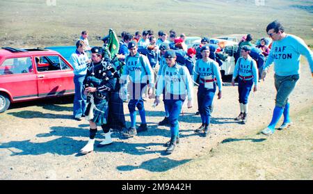 RAF Halton Apprentices competing in the 1977 Ten Tors cross-country ...