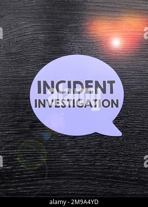 Conceptual display Incident Investigation. Concept meaning responsible ...
