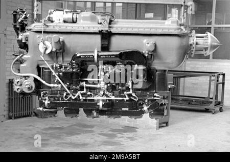 200 HP De Havilland Gipsy Queen 3 Engine mounted on a de Havilland DH ...