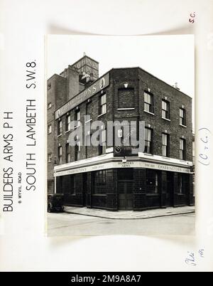 Photograph of Builders Arms, Lambeth, London. The main side of the ...