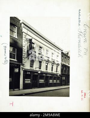 Photograph of Crown PH, Shoreditch, London. The main side of the print ...