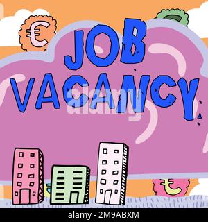 Text showing inspiration Job Vacancy. Concept meaning empty or ...