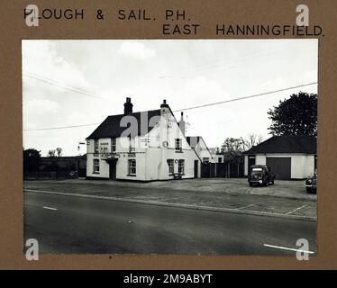 Photograph of Plough & Sail PH, Hanningfield, Essex. The main side of ...