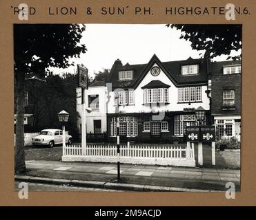 Photograph of Red Lion & Sun PH, Highgate, London. The main side of the ...